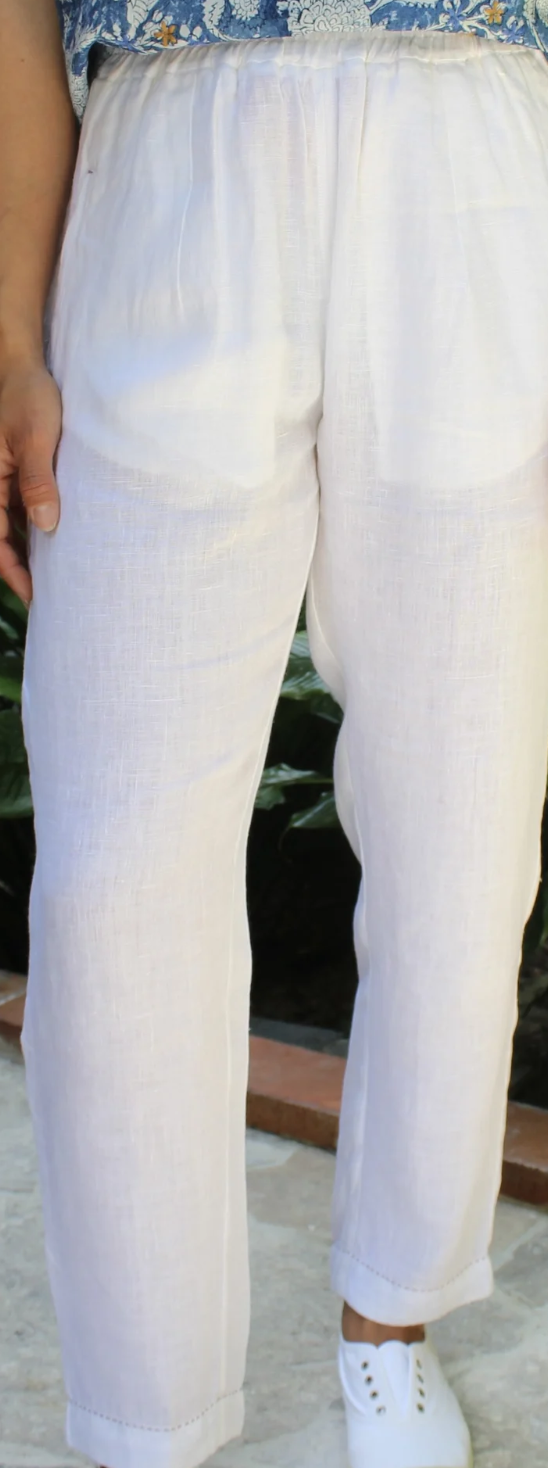 DVE ROOMA⎢ Linen Pants - White ⎢India in Balmain